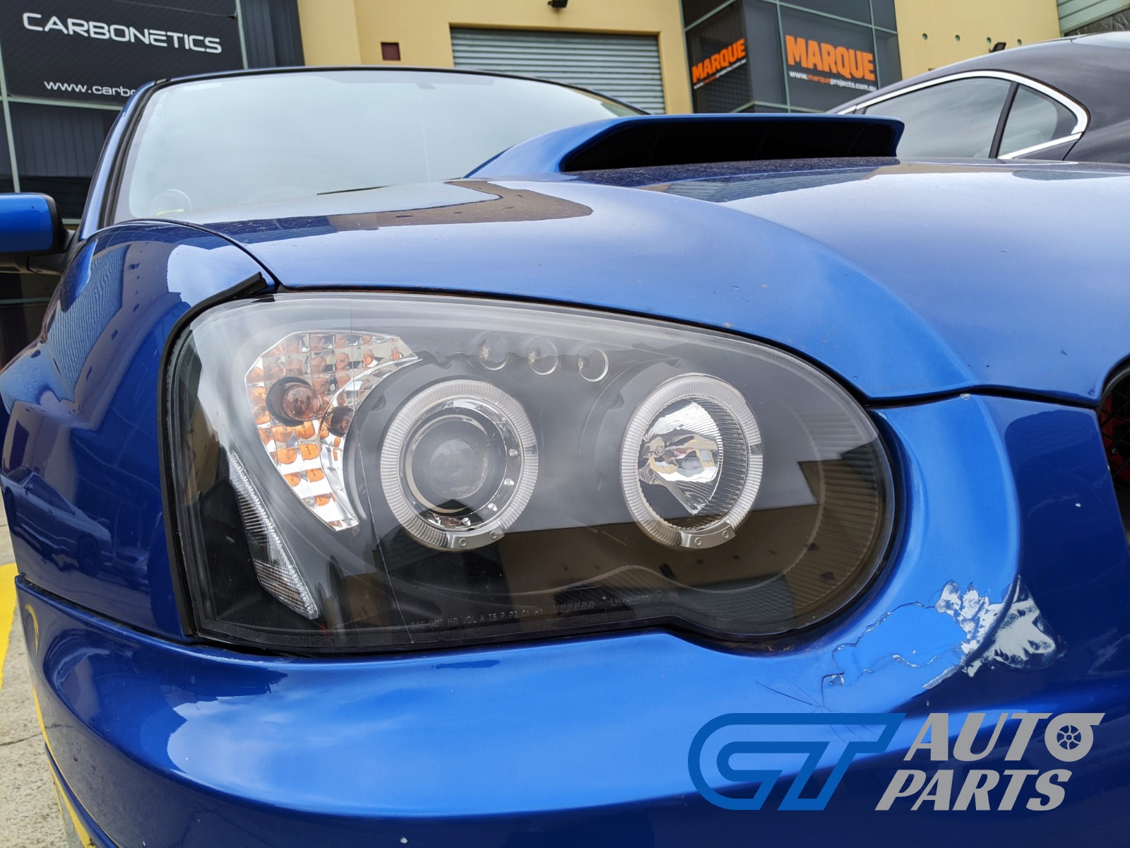 Black LED Angle Eyes Projector Headlights for 03-05 SUBARU IMPREZA WRX ...