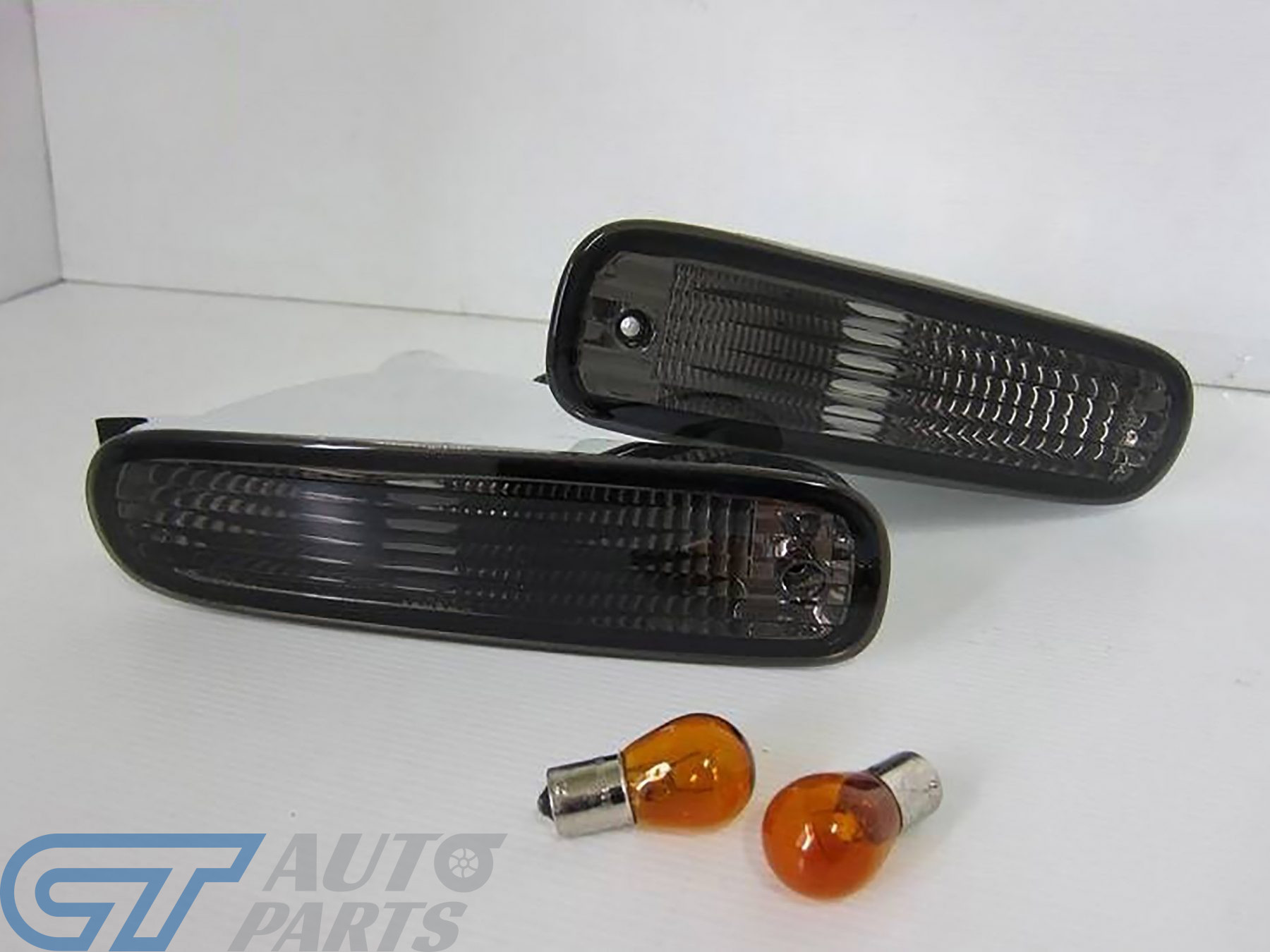 Black Front Bumper indicator Signal Lights for 93-95 Nissan S14 200SX ...