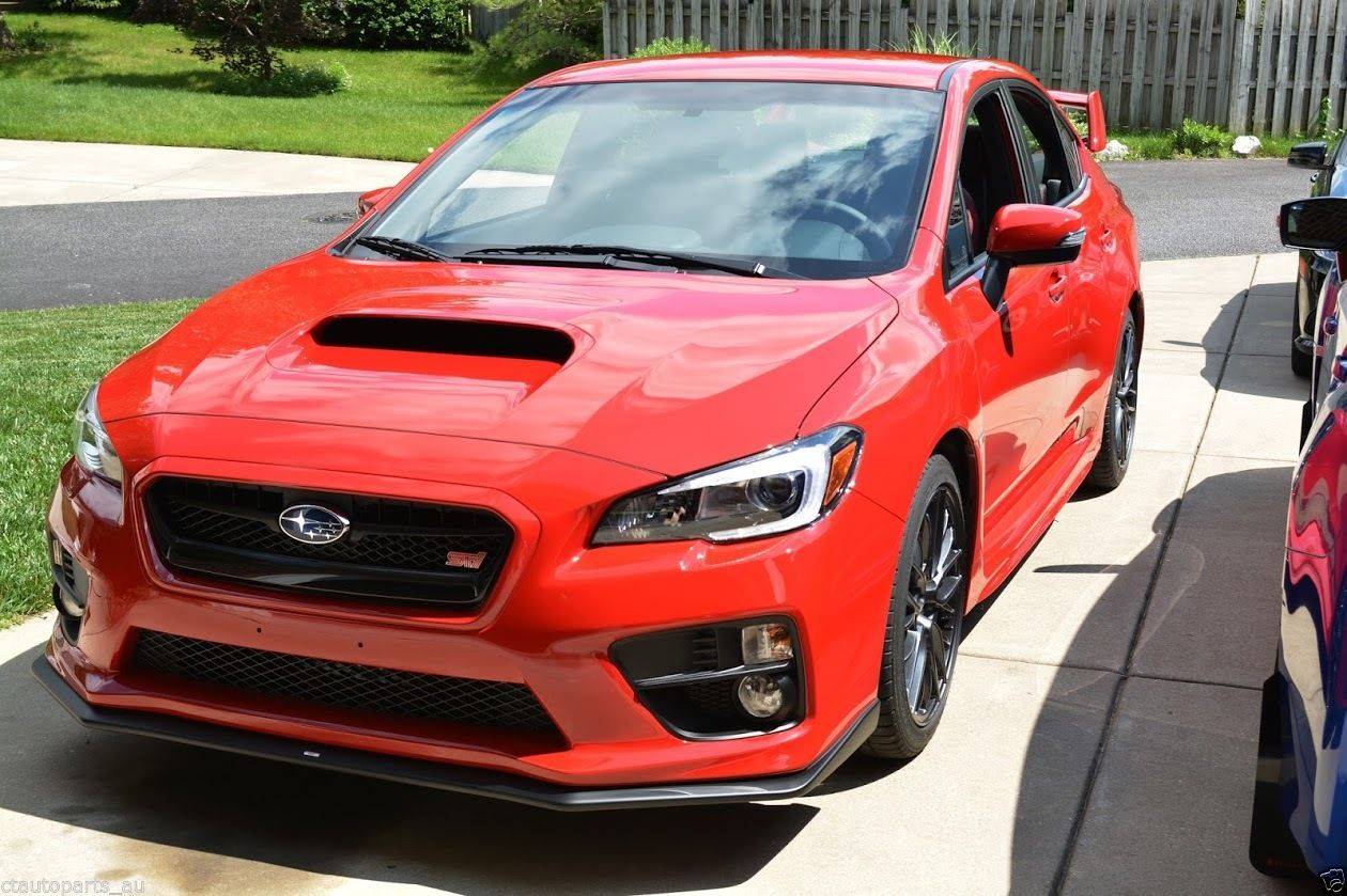 Matte Black STI Front Bumper Lip Spoiler for 14-19 Subaru WRX STI V1 ...