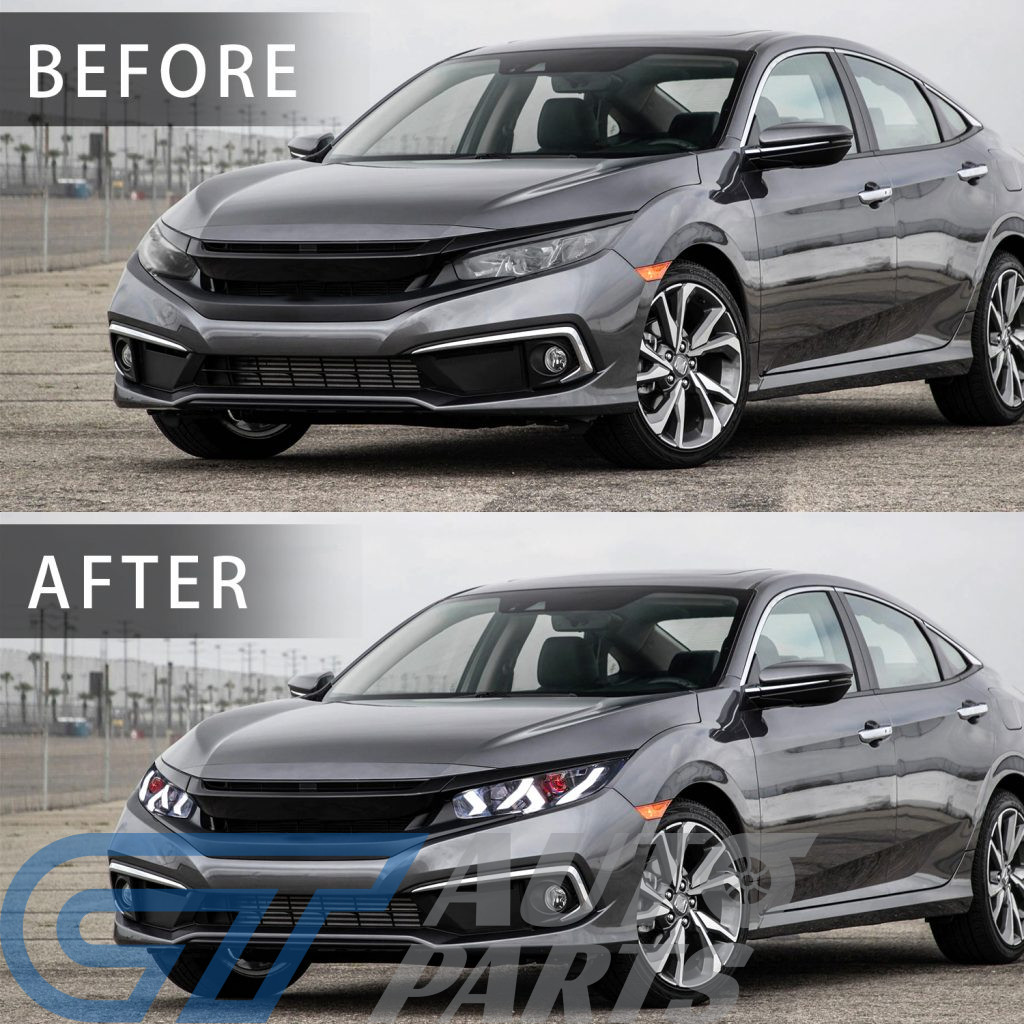 OLED 3D Full LED Sequential Blinker Headlights for 16-21 Honda Civic ...