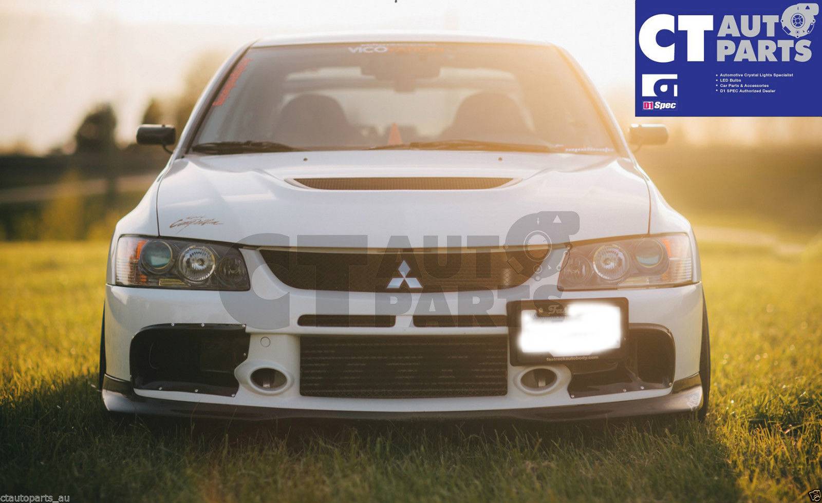 RALLIART Style Carbon Front Bumper Lip for 06-08 Mitsubishi Lancer ...