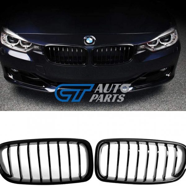 M Sport Style Gloss Black Front Bumper Bar Grille Grill for BMW 3 ...