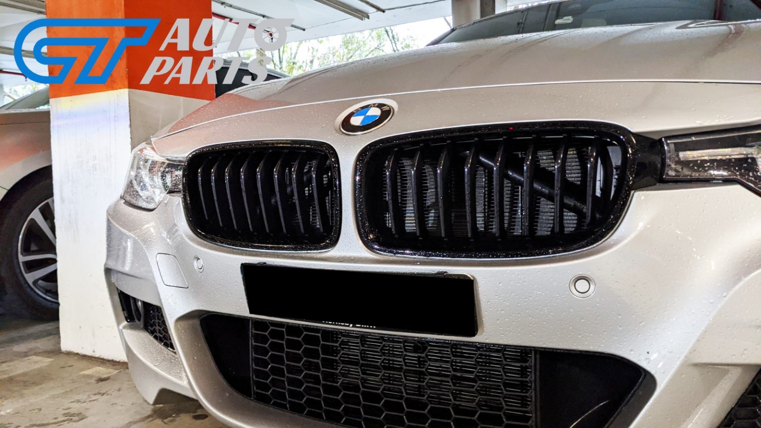 M Sport Style Gloss Black Front Bumper Bar Grille Grill for BMW 3 ...