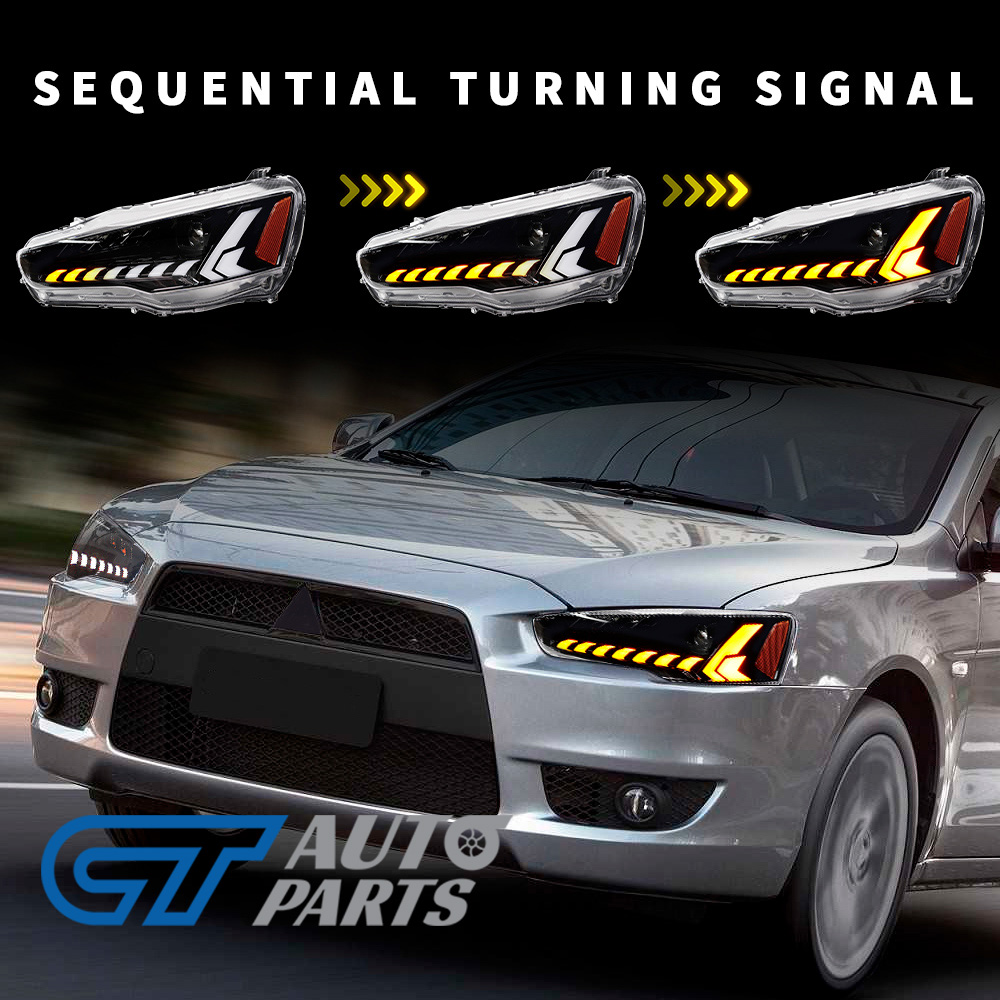 V2 Demon Eye 3D LED DRL Projector Headlights for 07-17 Mitsubishi ...