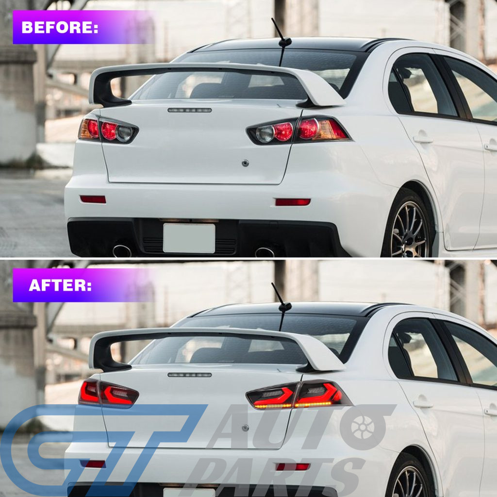 Smoke 3D V4 LED Tail lights for 07-18 Mitsubishi Lancer CJ EVO X VRX ...