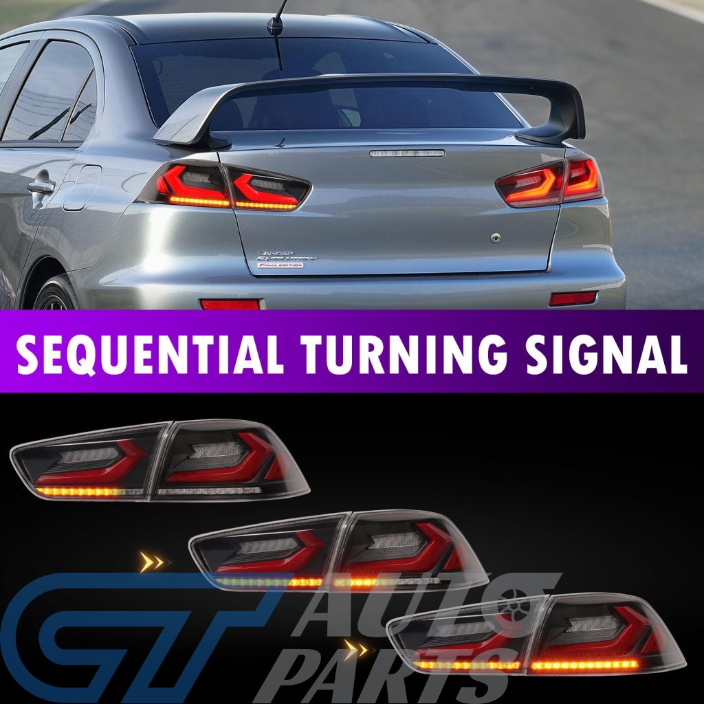 Smoke 3D V4 LED Tail lights for 07-18 Mitsubishi Lancer CJ EVO X VRX ...