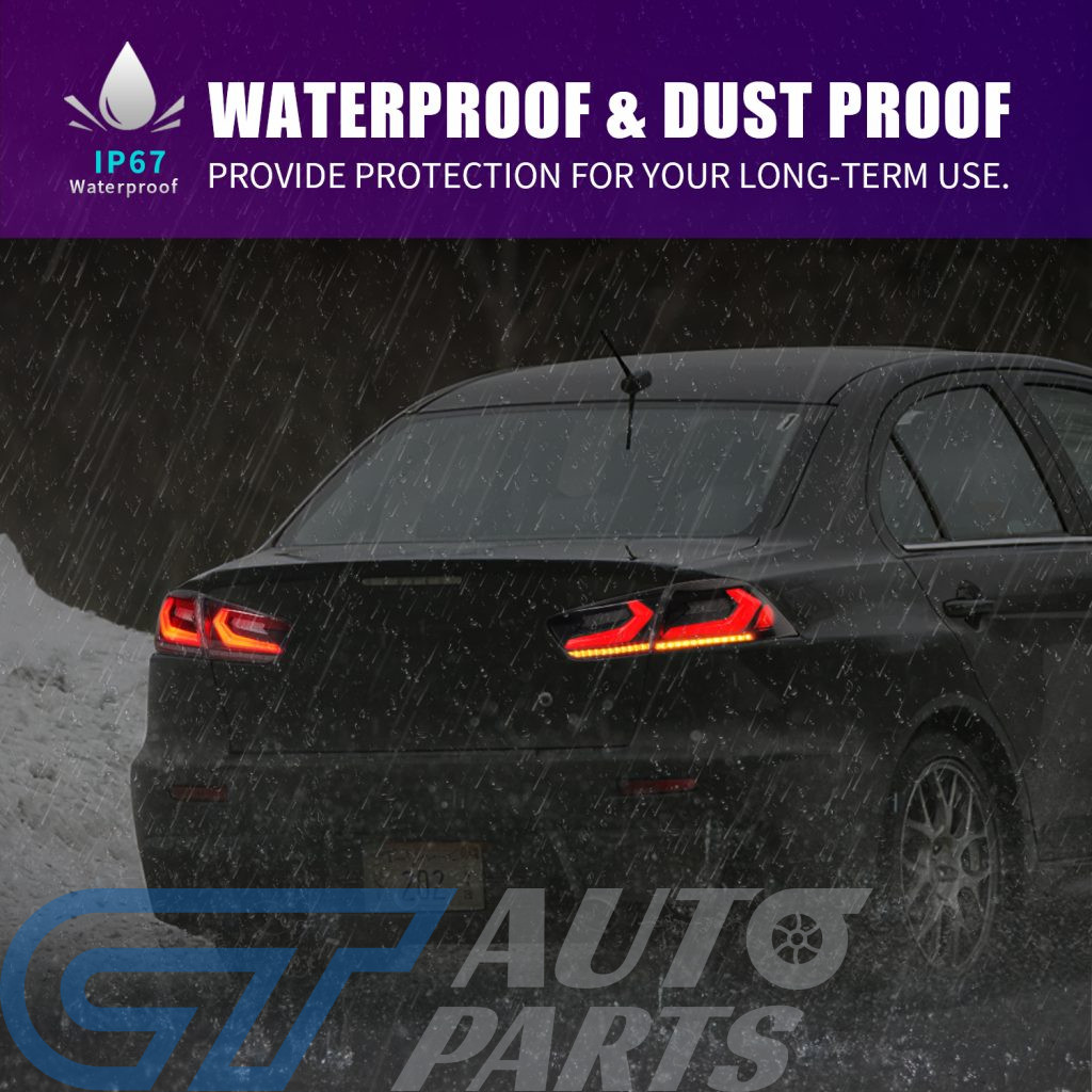 Smoke 3D V4 LED Tail lights for 07-18 Mitsubishi Lancer CJ EVO X VRX ...