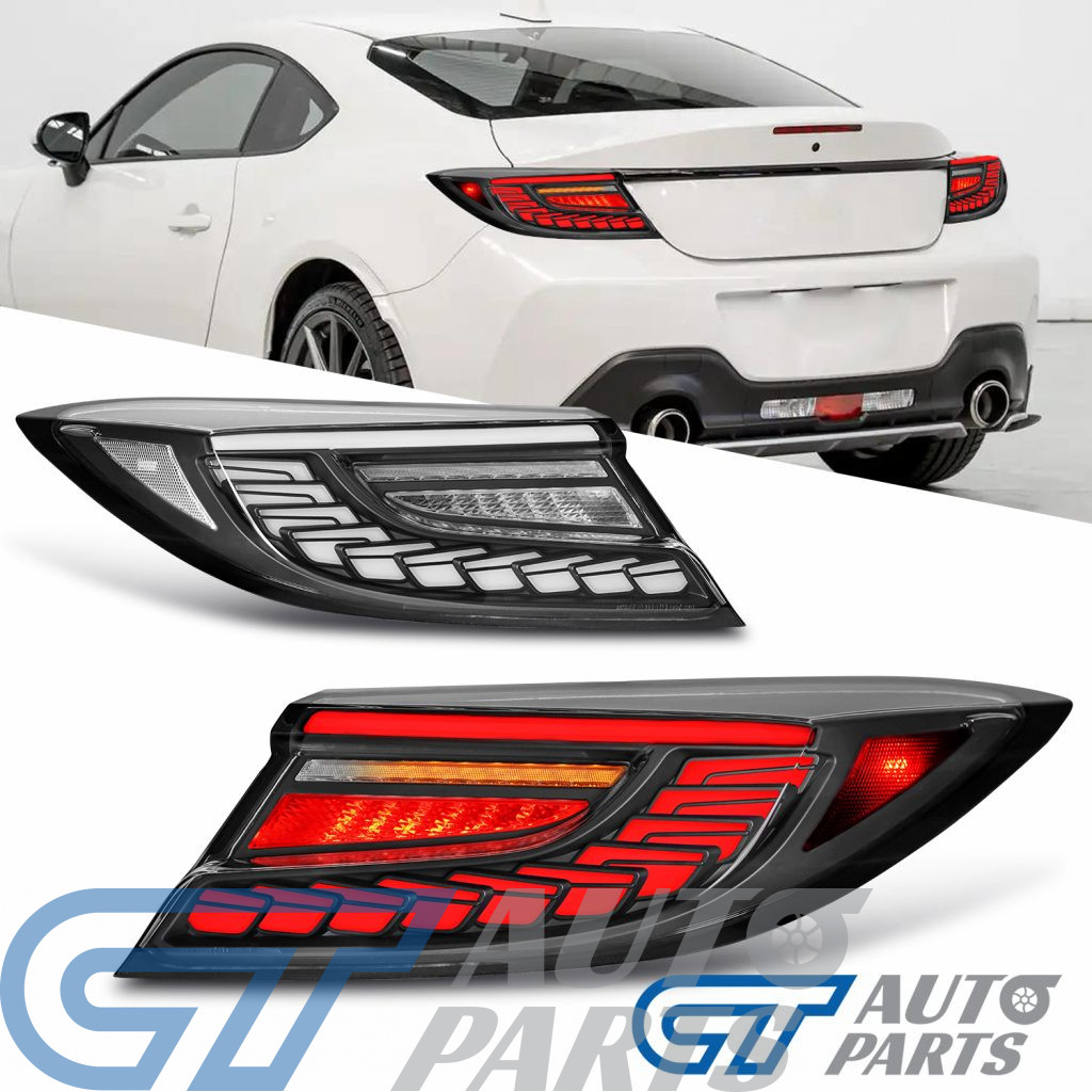 V3 Black LED Dynamic Tail lights for 2022+ Toyota 86 GR86 Subaru BRZ ...