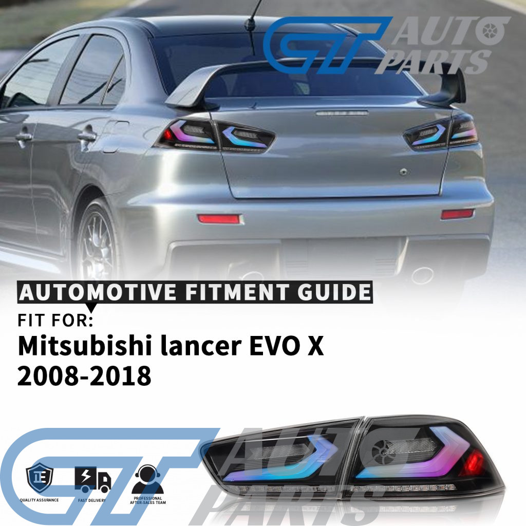 V4 Smoke RGB 3D LED Tail lights for 07-18 Mitsubishi Lancer CJ EVO X ...