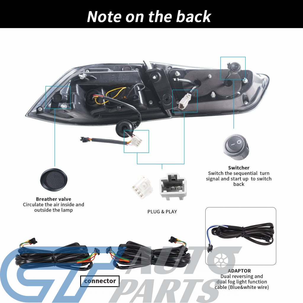 V4 Smoke RGB 3D LED Tail lights for 07-18 Mitsubishi Lancer CJ EVO X ...