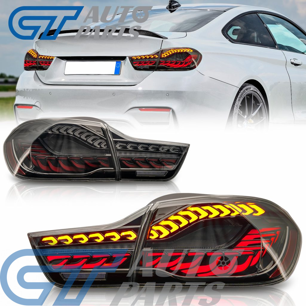 Black 3D OLED Sequential Tail Lights For 2014-2020 BMW F32 F33 F82 F83 ...