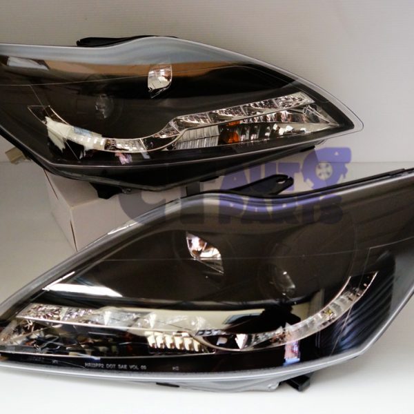 Clear Red Full LED 3D Light Bar Tail lights for 15-17 Ford Focus LZ ...