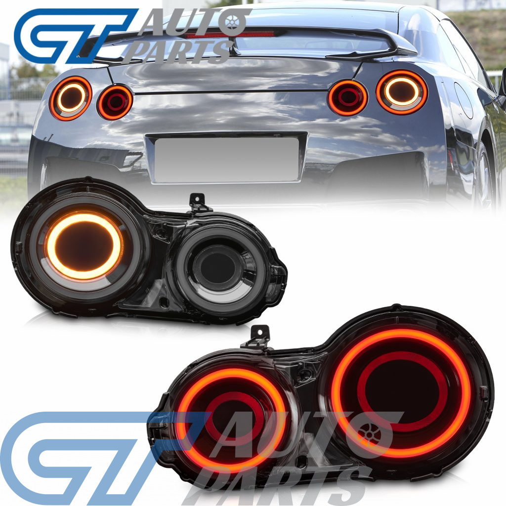 HRS Smoke LED Taillights for Nissan GTR R35 - Bright Safety - CT AutoParts