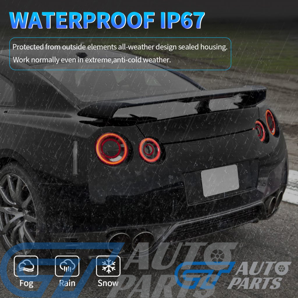 HRS Smoke LED Taillights for Nissan GTR R35 - Bright Safety - CT AutoParts