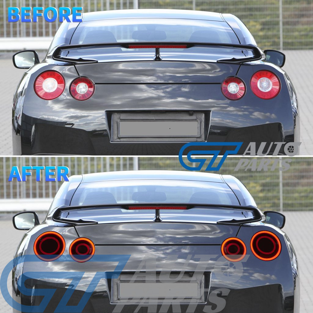 HRS Smoke LED Taillights for Nissan GTR R35 - Bright Safety - CT AutoParts