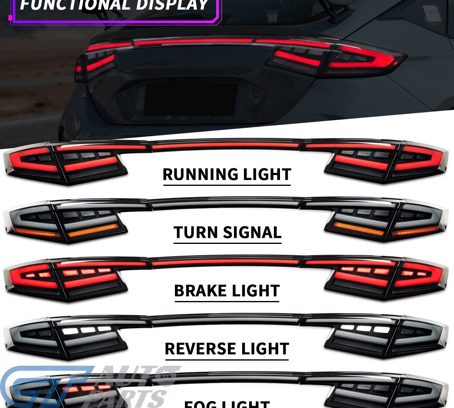 Honda Civic Type R FL5 LED Taillights Elite Series Upgrade - CT AutoParts